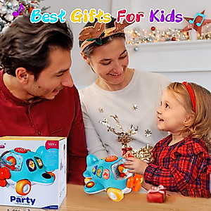 OCATO Baby Toys for 1 Year Old Boy Girl Gifts Crawling Infant Baby Toys 12-18 Months Interactive Light Up Baby Musical Toys for Toddlers 1-3 Learning Airplane Toys Gifts for 1 2 3 Year Old Boys Girls
