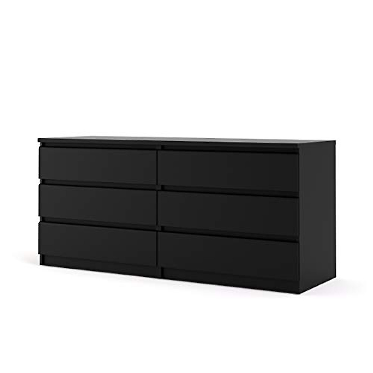 Tvilum 6 Drawer Double Dresser, Black Matte