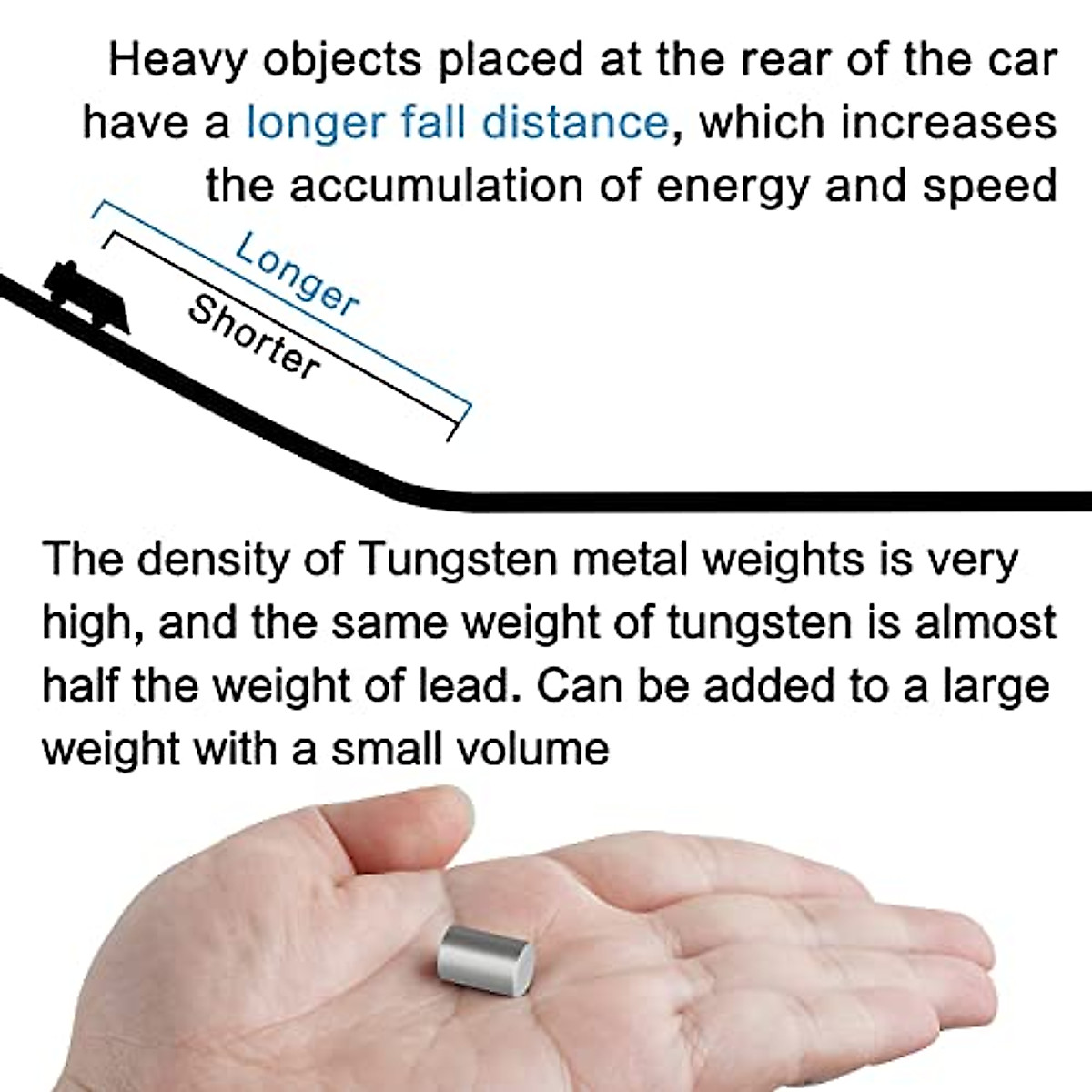 Tungsten Wood Car Weights 3.25oz Cylindrical Tungsten Weights Kit for Pine Race Wood Car, 14 Pieces Incremental Cylinders Weight to Optimize Your Wood Car Speed 4 Sizes