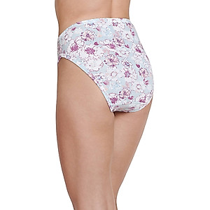 Jockey Women's Underwear Elance® French Cut - 3 Pack Underwear Women Pack, 100% Cotton, Dream Dot/Floral Clouds/Fresh Air Blue, 5