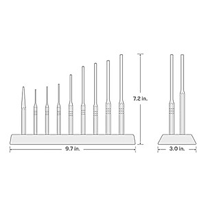 TEKTON Punch Set with Walnut Block (18-Piece) | 66564