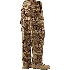 Tru-Spec Men's BDU Pants - Tactical Uniform Pants for Military and Law Enforcement, 100% Cotton Rip-Stop, Desert Tiger Stripe, XX-Large