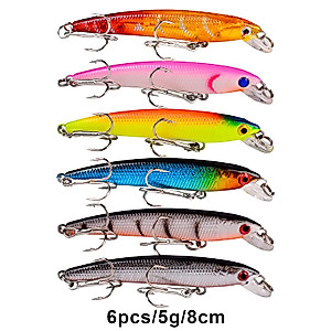 Fishing Lures Tackle Kits Hard Baits Minnow Pencil VIB Crankbaits Topwater Floating Lures Assorted Fishing Tackle Sets (007-43pcs)