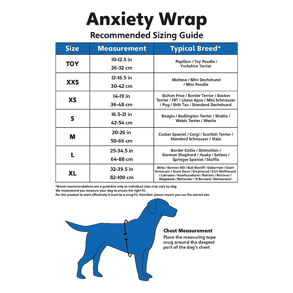 Company of Animals Anxiety Wrap, Black, Toy Sized