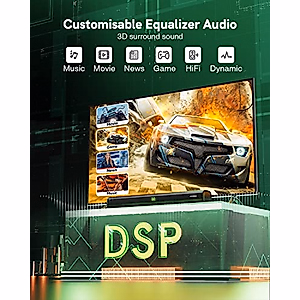 ULTIMEA Sound Bars for TV, 22'' TV Sound Bar, Deep Bass+/- TV Soundbar, Built-in 4 Speakers, 6 EQ Surround Sound Soundbar for TV Speakers, ARC/Optical/Bluetooth/AUX Home Theater Speakers-60W