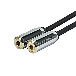 Monoprice 6-Inch 3.5mm Stereo Splitter for Mobile - Retail Packaging