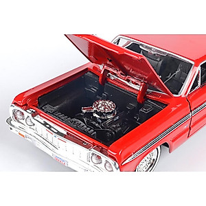 1964 Impala Red 1/24 Diecast Model Car by Motormax