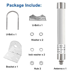 XRDS-RF 4G LTE Antenna 6dBi Omni-Directional Outdoor Fixed Mount Antenna with N Female Connector for Router, Modem, Radio, Signal Amplifier (698-2700MHz)