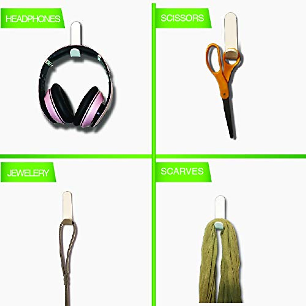 GoodHangups Peel & Stick Reusable Hooks 3 Pack