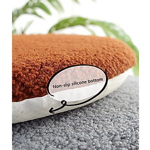 Happiness Decoration Bar Stool Cushion Round Memory Foam Seat Cushions Plush Non Slip Cushion Pads Cover Tatami Kitchen, Home, Office Chair Pads with Zipper Washable (14 inch, Light Brown)