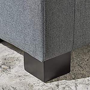 Christopher Knight Home Guernsey Fabric Storage Ottoman, Charcoal