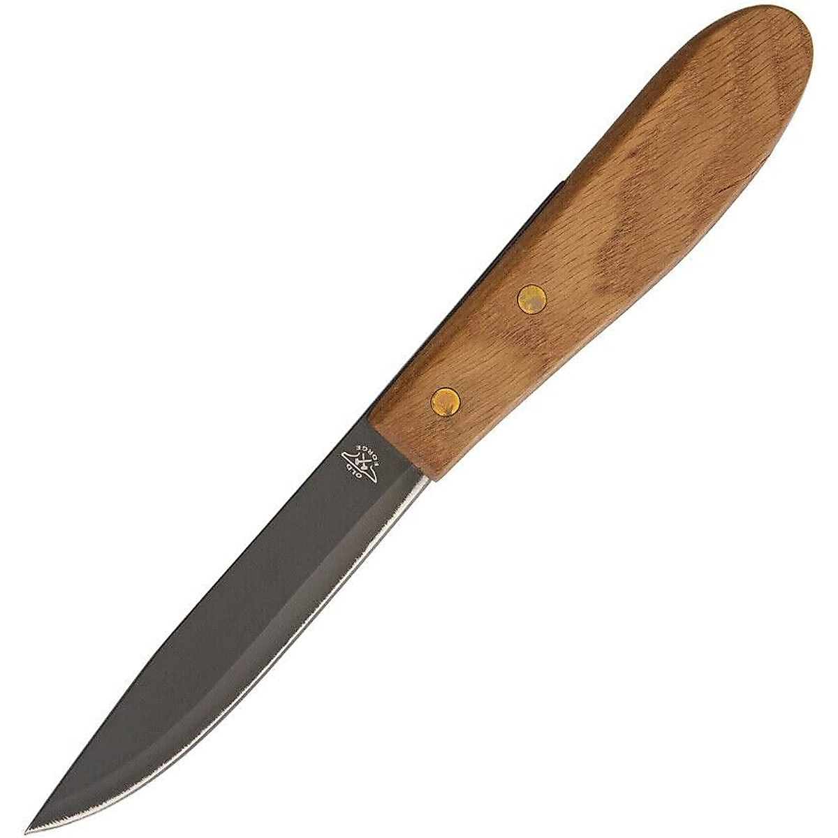 PIÑATAS OLE 9" Bushcrafter Brown Wood Handle Black Fixed Blade Knife 005 871314700050