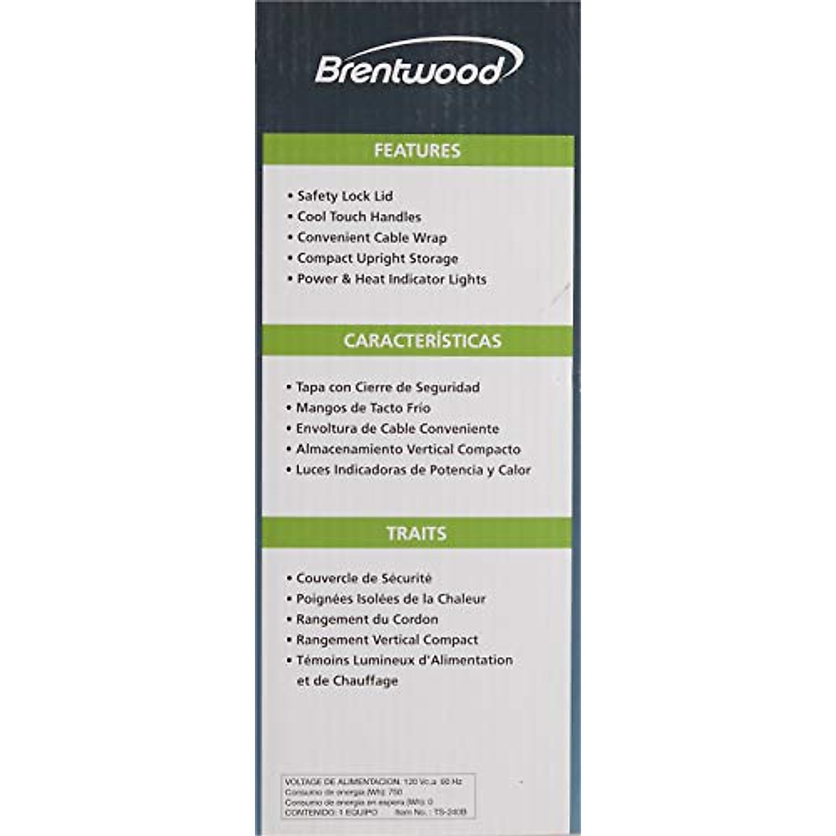 Brentwood Compact Dual Sandwich Maker, Non-Stick, Black