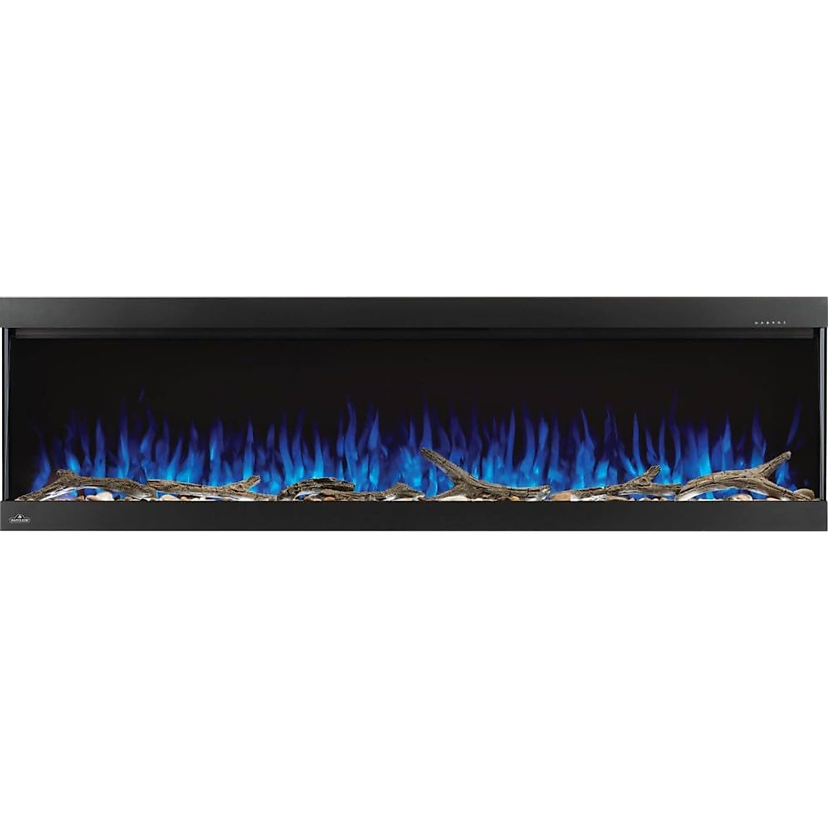 Napoleon Trivista Pictura 50 3-Sided Electric Linear Fireplace - Built-in Design - Multi-Color Flames with Large Crystal Cubes and Natural Looking Birch Logs - NEFL50H-3SV