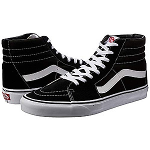 Vans Sk8-hi¿ Core Classics, Black/Black/White Canvas, 8.5