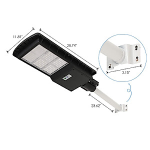 300W Solar Flood Light with Remote Control, Motion Sensor Dusk to Dawn Solar Security Flood Lights, IP67 Waterproof Dimmable Outdoor Street Lighting for Parking Lot, Garden, Yard, Driveway, Patio