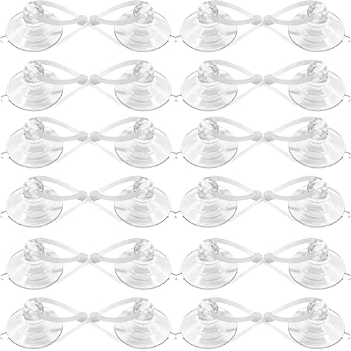 Fuongee Aquarium Suction Cups, Heavy Duty Aquarium Suction Cups with Adjustable Cable Ties, Dia.1.2"/1.8" Optional (1.2")