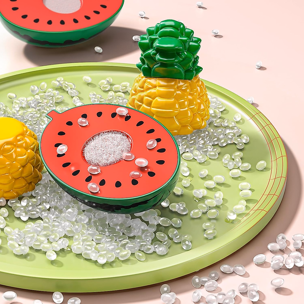 TEMI 70 Pieces Cutting Play Food Toy for Kids Kitchen - Pretend Fruit and Vegetables Accessories Toys for 3 4 5 6 Girls with Storage, Dishes and Knife, Educational Kitchen Toy for Toddlers Age 3-5