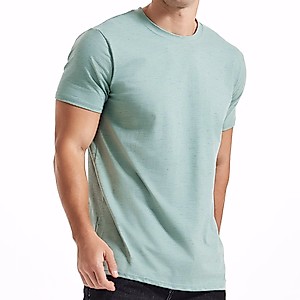 KLIEGOU Men's Crew Neck T Shirts - Casual Stylish Tees for Men 303 Light Green XX-Large