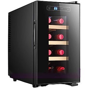 Bottle Wine Cooler Fridge with Digital Touch Screen Controls & LED Light,Stand,23L