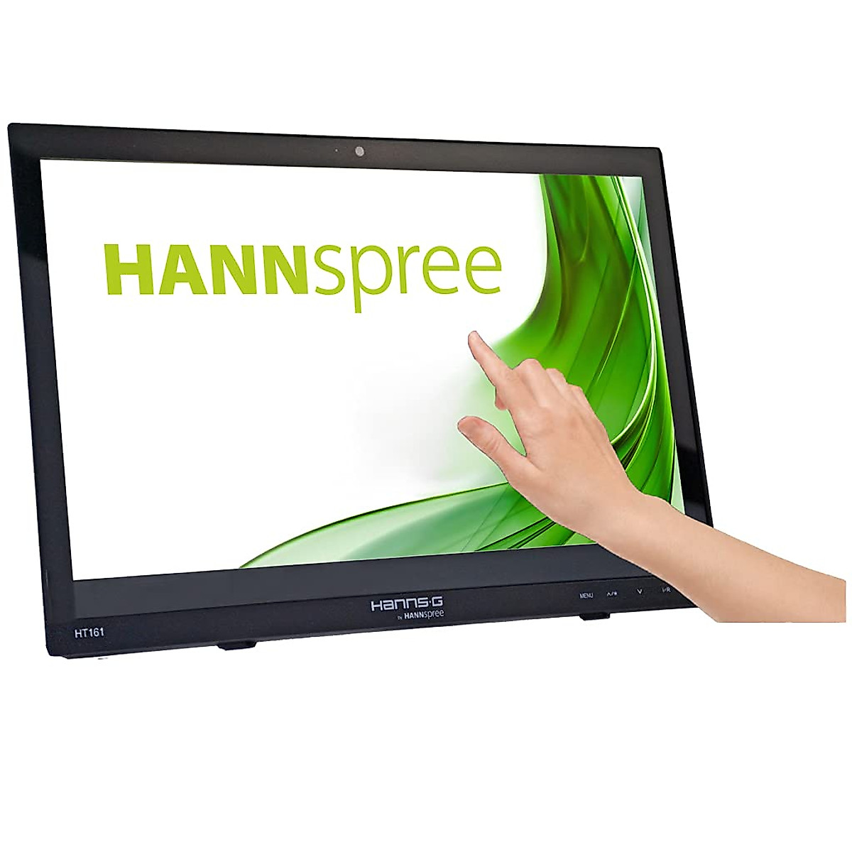 Hannspree HT161HNB 15.6-Inch Multi-Touch Screen HDMI Hard Glass Monitor - Black