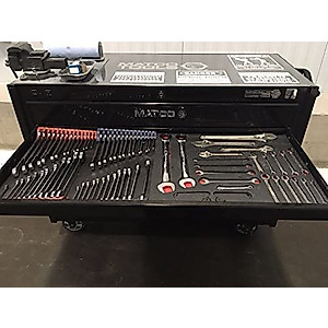 5S TOOL BOX SHADOW FOAM ORGANIZERS (2 COLOR) FITS CRAFTSMAN WATERLOO and HUSKY TOOL CHESTS (10.625" x 22.25", Black Top/Red Bottom)