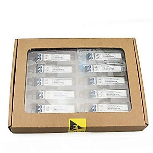 10 Pack100% Compatible GLC-SX-MMD/GLC-SX-MM/SFP-GE-S, Gigabit SFP SX Transceiver, 1000Base-SX, MMF, 850nm, 550m