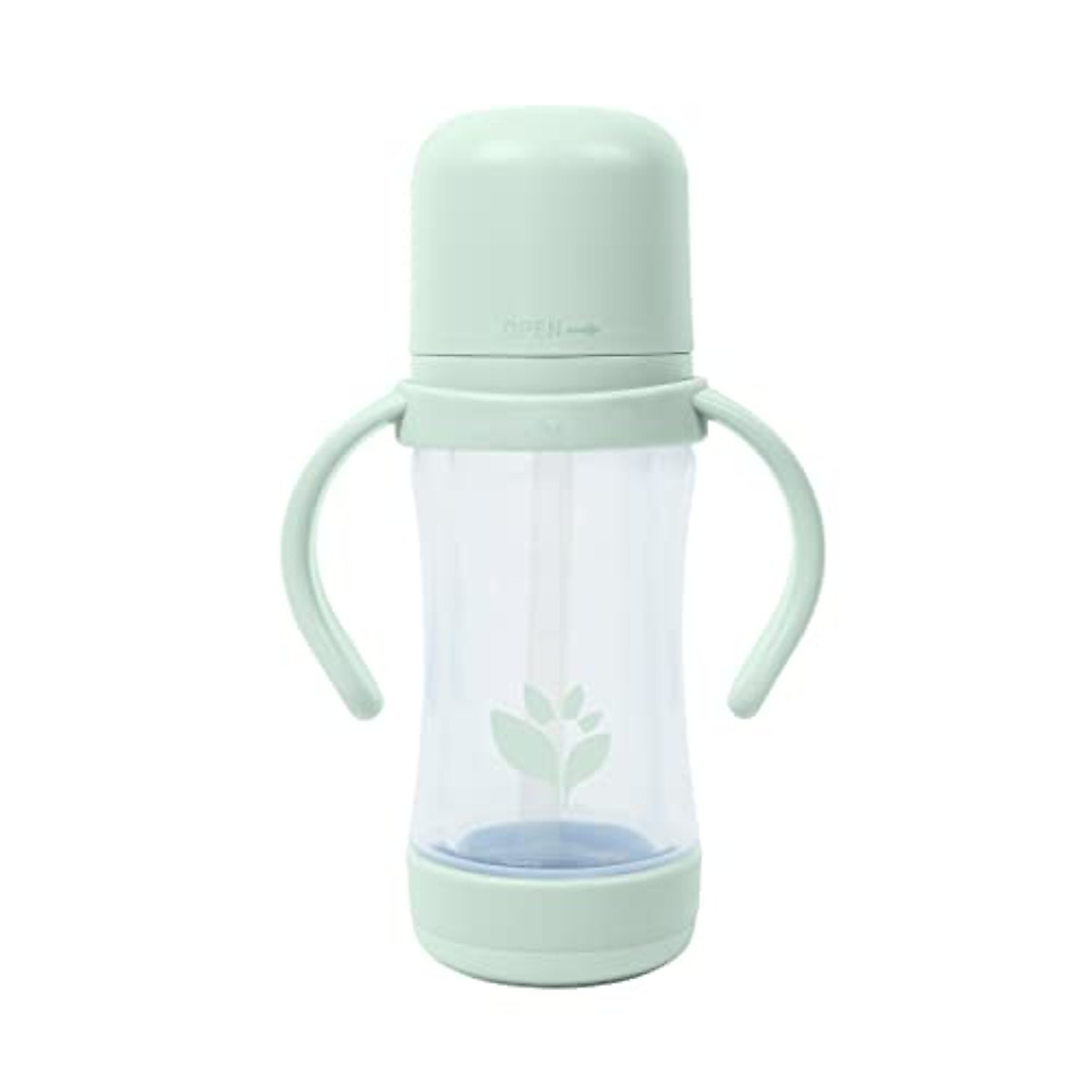 green sprouts® Glass & Sprout Ware® Sip & Straw 5oz., 6mo+, Plant-Plastic, Platinum-Cured Silicone, Dishwasher Safe, Grows with Baby, Tested for Hormones, 5oz, Light Sage