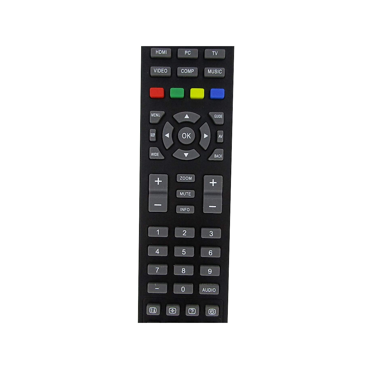 HCDZ Replacement Remote Control for JVC RM-C2060 RM-C20601C RM-C20601CNP RM-C241W RM-C241W1H RM-C251 RM-C2511H RM-C252 LCD LED HDTV TV