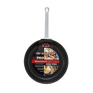 Winco AFP-14XC 14" Round Gladiator Fry Pan, 3003 Aluminum Alloy, Excalibur Coat - Aluminum Fry