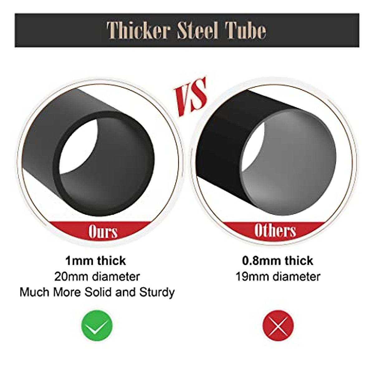 PHI VILLA 40 Inch Heavy Duty Large Curved Indoor/Outdoor Firewood Racks Log Hoop, Oval Base for Kindling Wood Storage Wood Stove Accessories, Black