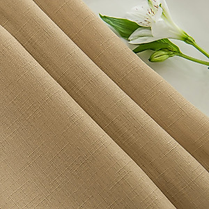 maxmill Faux Linen Textured Rectangle Tablecloth Water Resistant Wrinkle Free Spill-Proof, Soft Table Cloth for Dining Room Decoration, Banquet Parties Event Holiday Dinner, 60 x 84 Inch Beige