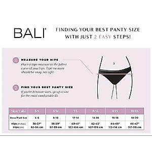 Bali Women's Hi-Cut Panties, High-Waisted Smoothing Panty, High-Cut Brief Underwear for Women, Comfortable Underpants, Sheer Pale Pink, Large
