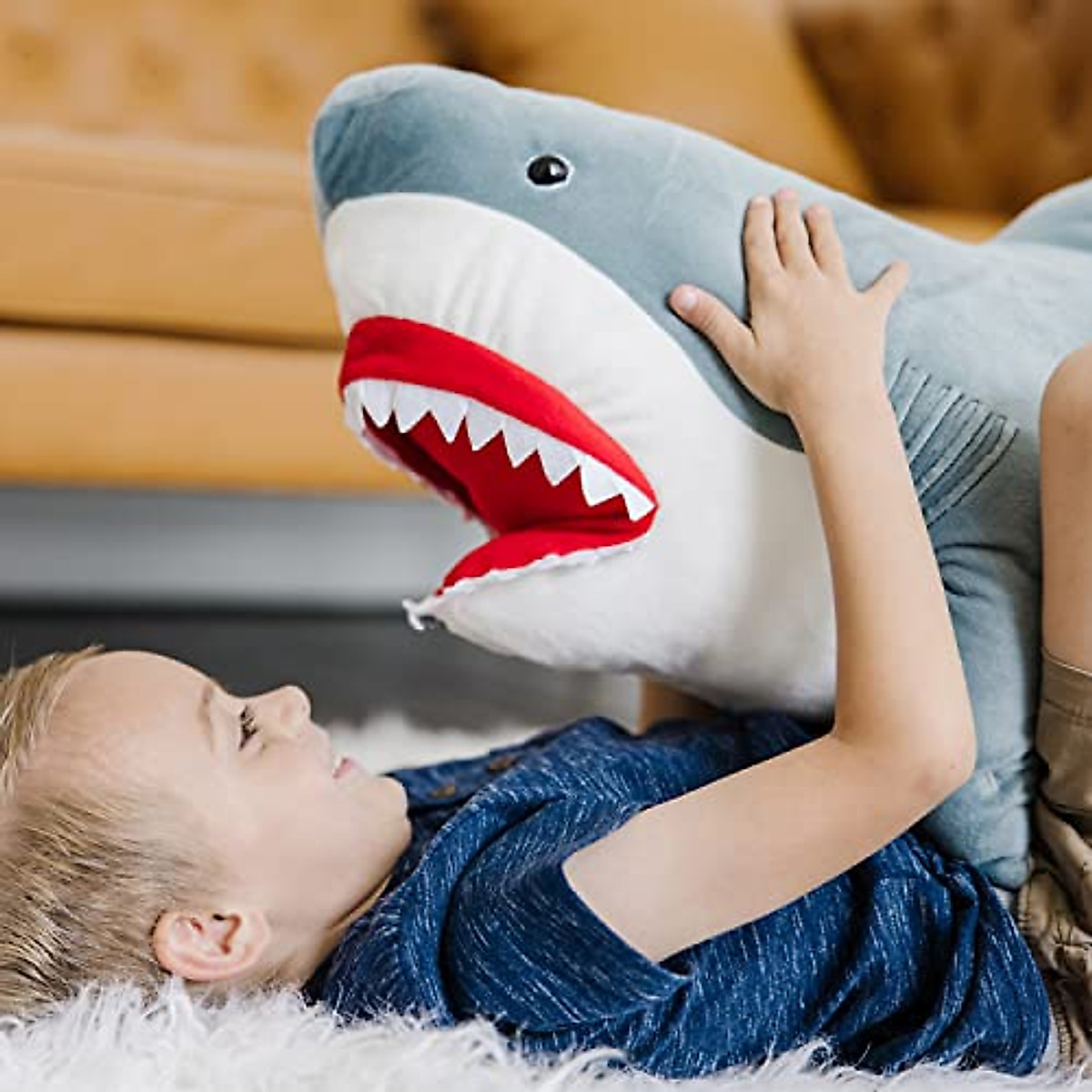 Melissa & Doug Giant Shark - Lifelike Stuffed Animal (over 3 feet long)