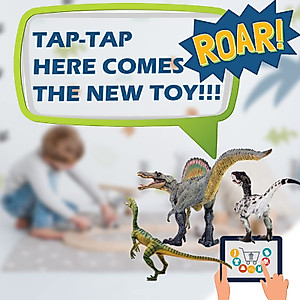 Gemini & Genius Dinosaur Toys for 3 4 5 6 7 Year Old Boys, Spinosaurus with Movable Jaw Dino Action Figure, Cool Birthday Cake Topper, Party Gift, Home Decoration for Kids