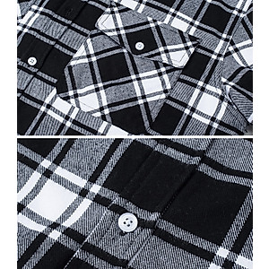 EKLENTSON Flannel Jackets for Men Outdoor Windproof Hiking Skiing Athletic Coat, Black, XX-Large