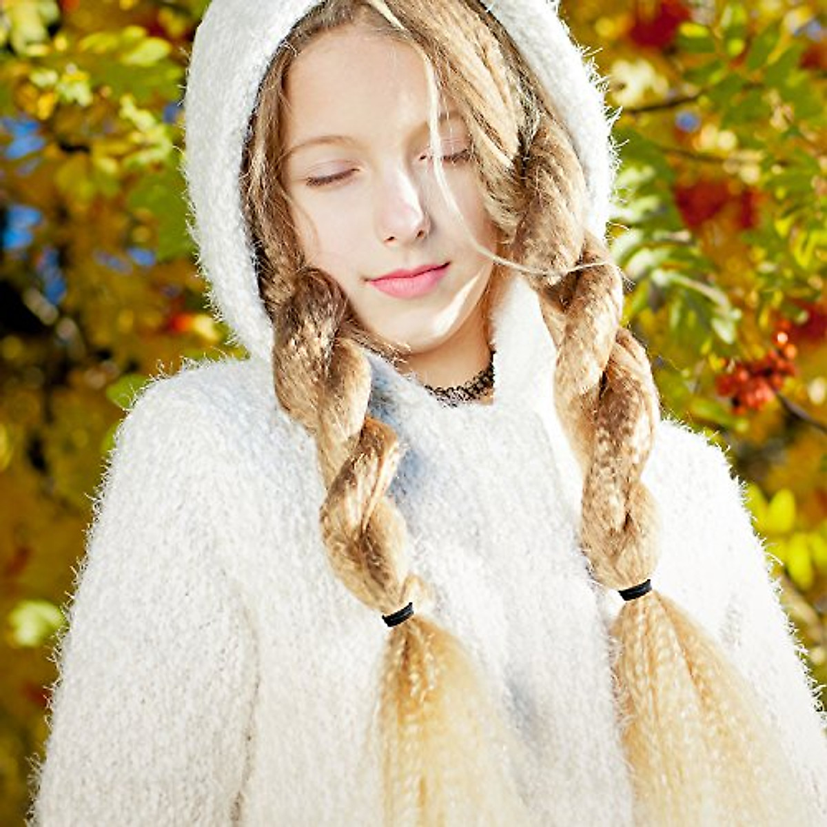 TecUnite 200 Pieces No-metal Hair Elastics Bulk Rubber Bands Hair Ties Ponytail Holders for Women(Multicolored)(Multicolored)