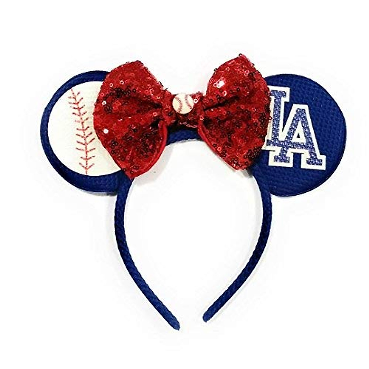 Greatlildeal Dodgers Inspired Minnie's Ears Headband Baseball Blue