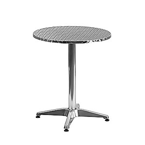 Flash Furniture 23.5'' Round Aluminum Indoor-Outdoor Table with Base