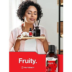 Horbäach Apple Fragrance Oil | 1 Fl Oz (30ml) | Premium Grade | for Diffusers, Candle and Soap Making, DIY Projects & More