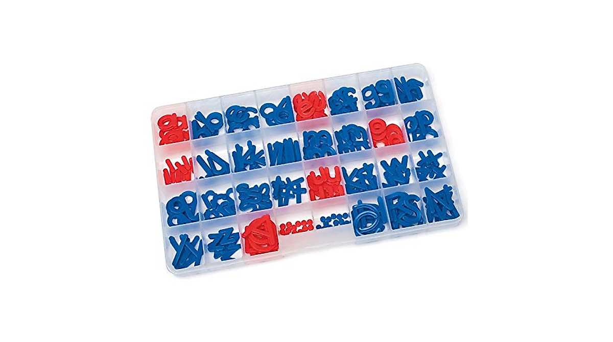 Primary Concepts Clear Letter Tile Organizer - Durable & Compact