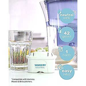 Wamery Replacement Filters 3 Pack for Brita Maxtra, Marella, Mavea Water Filter Pitcher. Cartridge Model 1001122