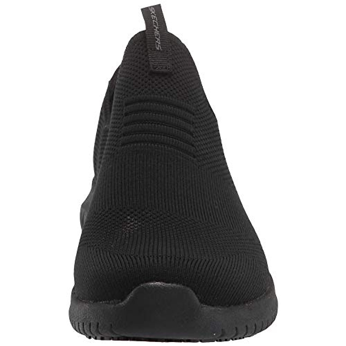 Skechers Women's Slip on Athletic Food Service Shoe, Black, 8