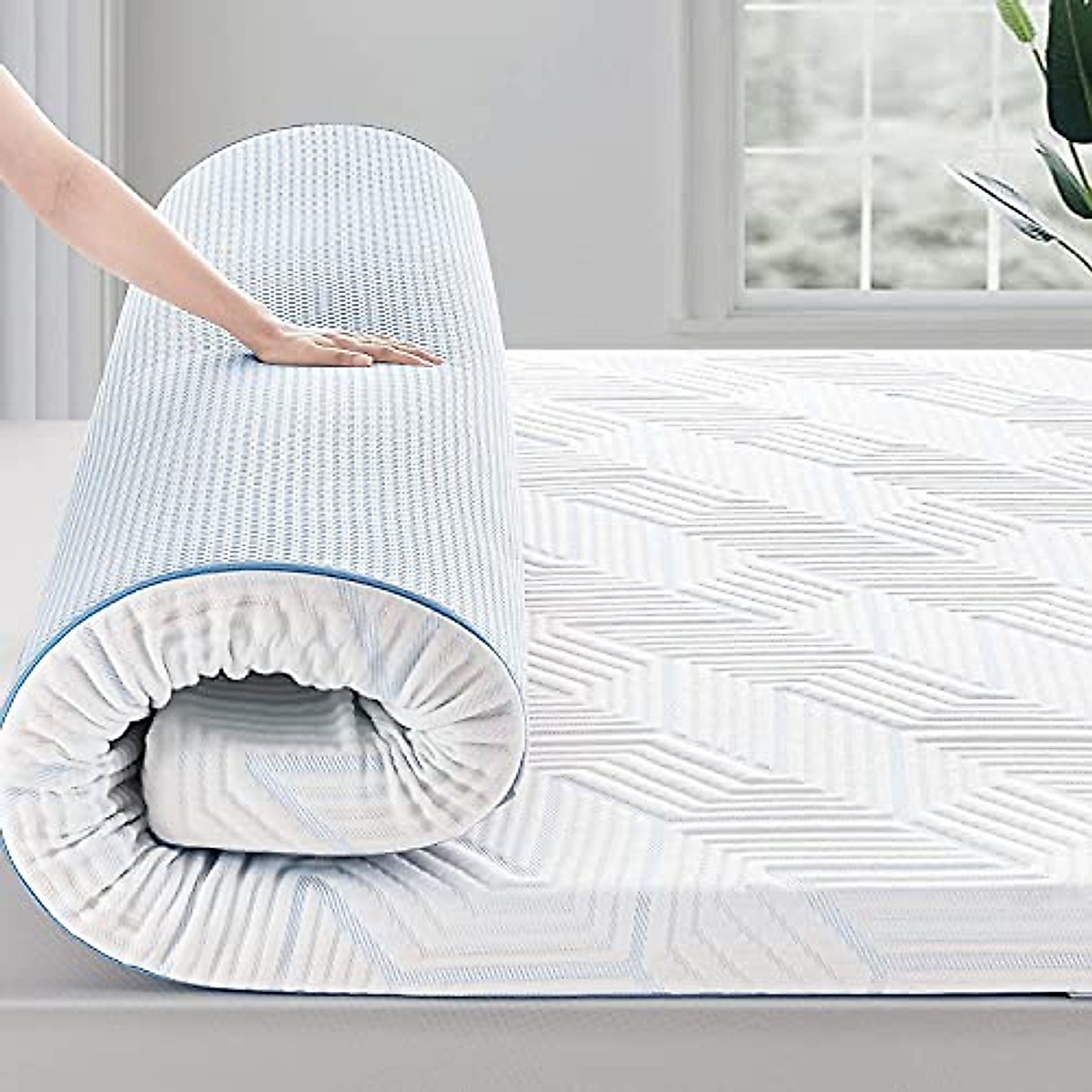 BedStory 2 Inch Memory Foam Mattress Topper - Full Size Bed Toppers Gel Memory Foam