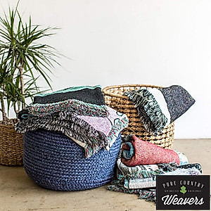 Pure Country Weavers Remington The Well Read Blanket by Charles Wysocki - Gift for Cat Lovers - Tapestry Throw Woven from Cotton - Made in The USA (72x54)