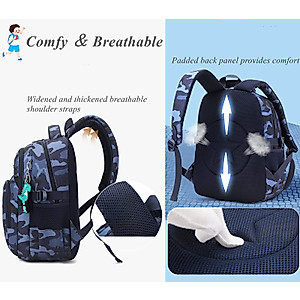 Camo Kids Backpacks for Boys, Water-resistant Camouflage Preschool Kindergarten Boys Backpacks Bookbags, Army-green