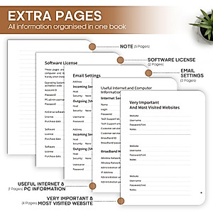 Password Book with Alphabetical Tabs, 5.5" x 6.7" Spiral Password Book, Small Password Books for Seniors, Password Keeper Book to Help You Stay Organized - Leopard