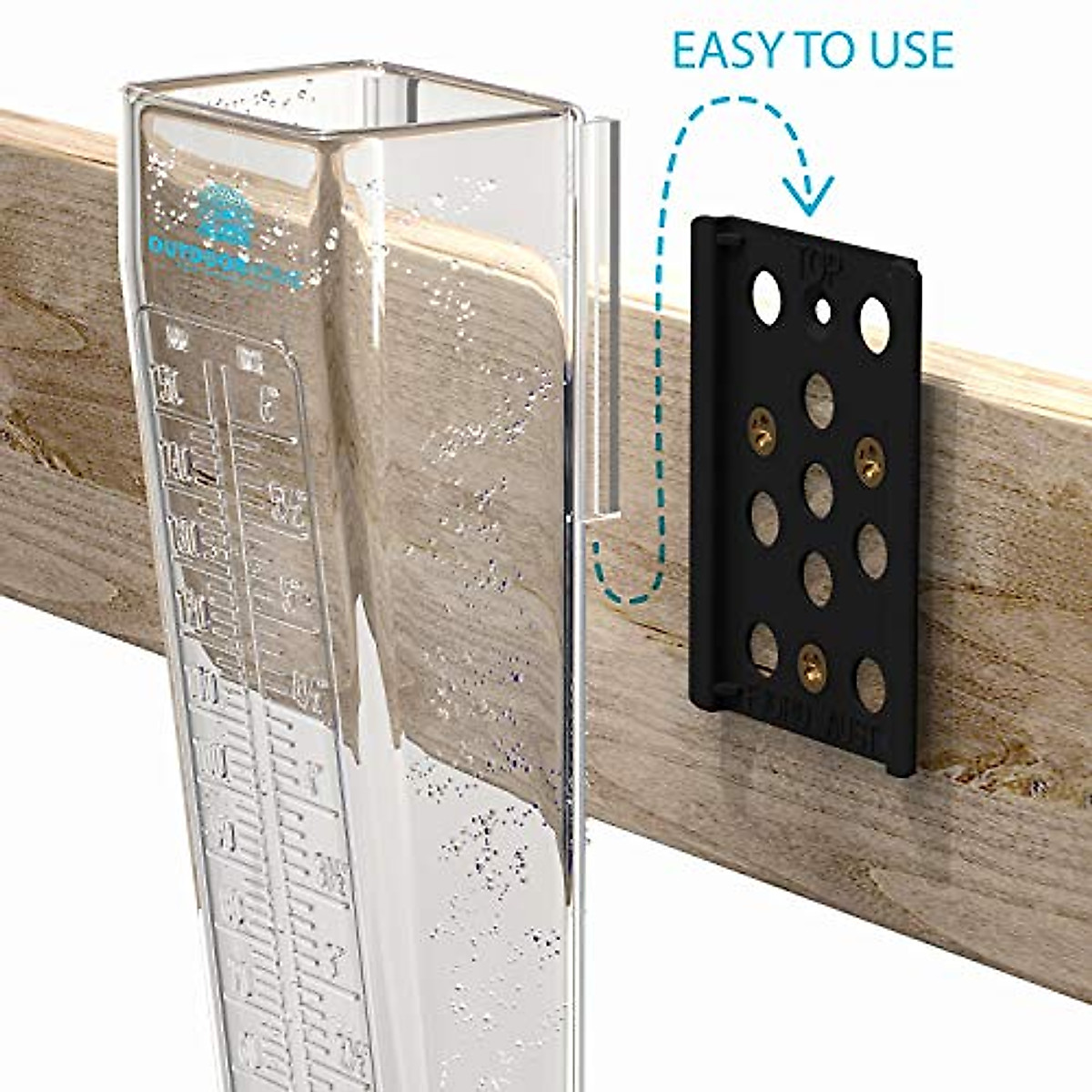 Outdoor Home Rain Gauge. Professional 6 Inch Capacity Aussie Made Heavy Duty Rain Measure Gauge. Reliable, Accurate Fence Or Post Mount Rain Gauge. Ideal Outdoor Tool for Garden, Yard & Farm.