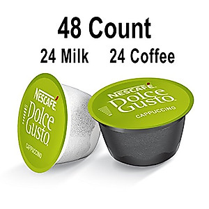 Dolce Gusto Nescafe Coffee Pods, Cappuccino, 16 capsules (Pack of 3)
