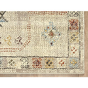 Abani Sedona SED160A Southwestern Beige Mutlicolor Tribal Print Area Rug Beige 5'3" x 7'6"